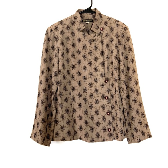 Vintage | Jackets & Coats | Vintage Japanese Obi Mine Blazer Jacket Tan ...